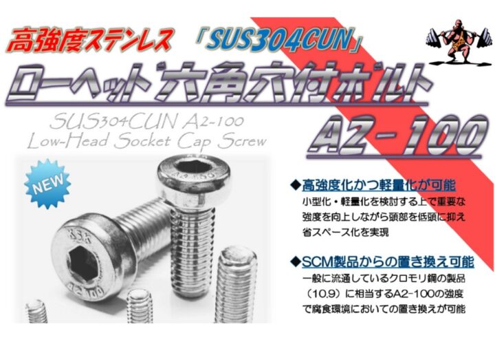 A2-100高強度ローヘッド六角穴付ボルト | 株式会社オオヤマ | ねじや精密加工部品の専門商社です